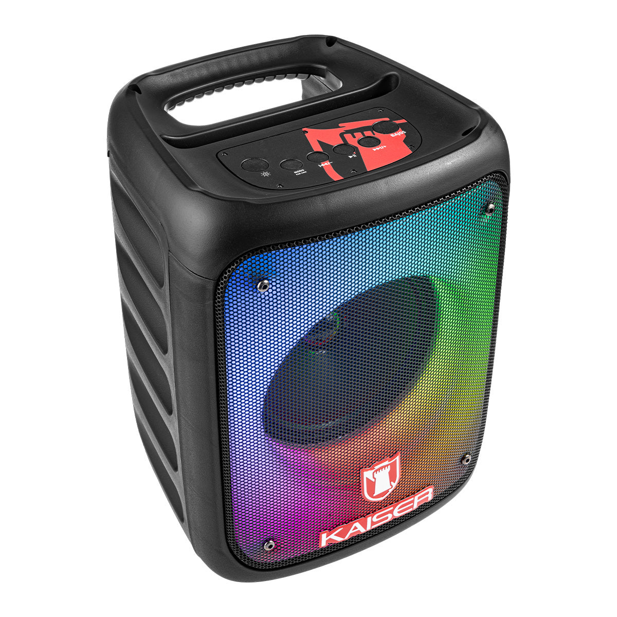 Bafle profesional 8" recargable 6,500 W PMPO Ranura para celular – KAISER