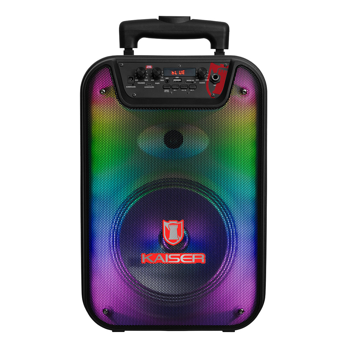 Bafle 8" 20 W RMS portátil con micrófono alámbrico – KAISER